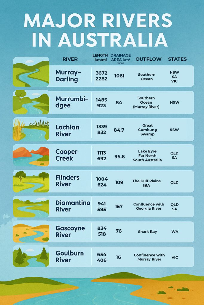 Rivers of Australia: Catchments, Hydrology & Threats - World Rivers