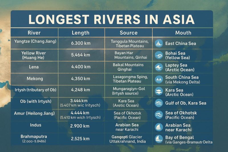 Rivers of Asia - World Rivers